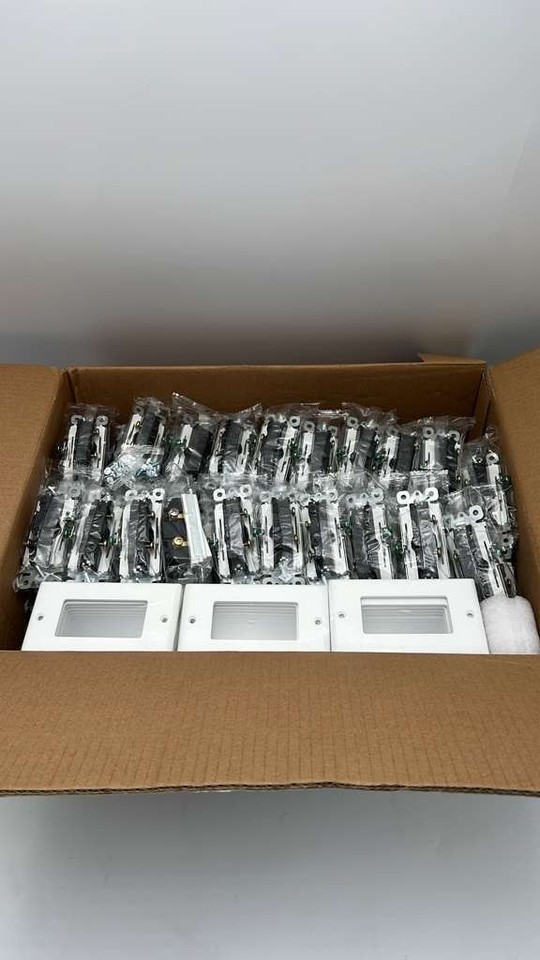 BESTTEN 100 Pack Single Pole Decorator Wall Light Switch with Wall ...