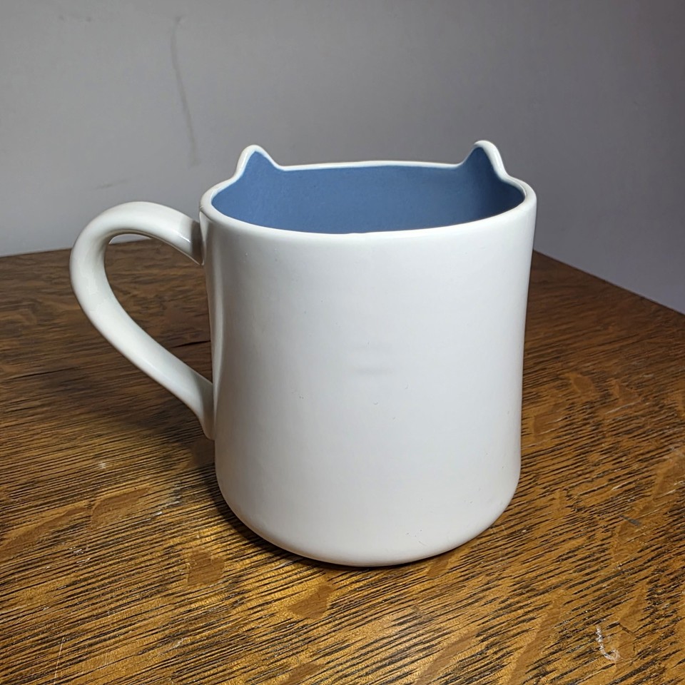 Indigo Papa Bear Mug With Ears Artisan Collection White Ceramic Dad ...