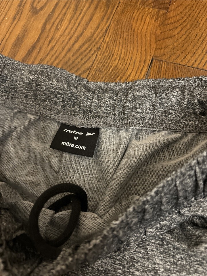 Mitre Gray Sweatpants Warm-Up Activewear Pants with Zip Pockets ...