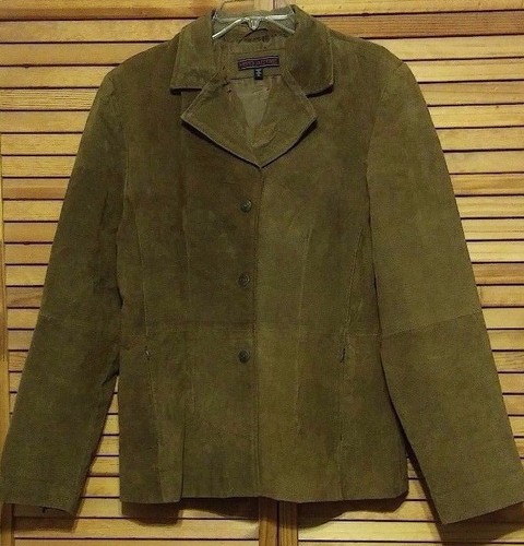 Marcelle Renee SUEDE LEATHER WOMEN COAT JACKET BLAZER BROWN XL HYPO ...