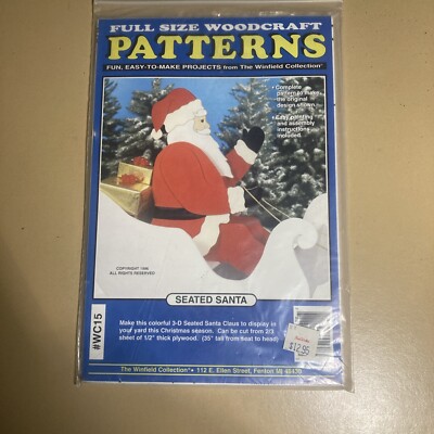 Full Size Woodcraft Patterns Seated Santa 1996 The Winfield Collection ...