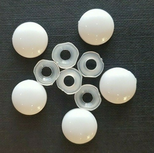 22 COLOURS PLASTIC DOME DOME SCREW CAP COVER SHOP FITTING DECOR + £5 ...