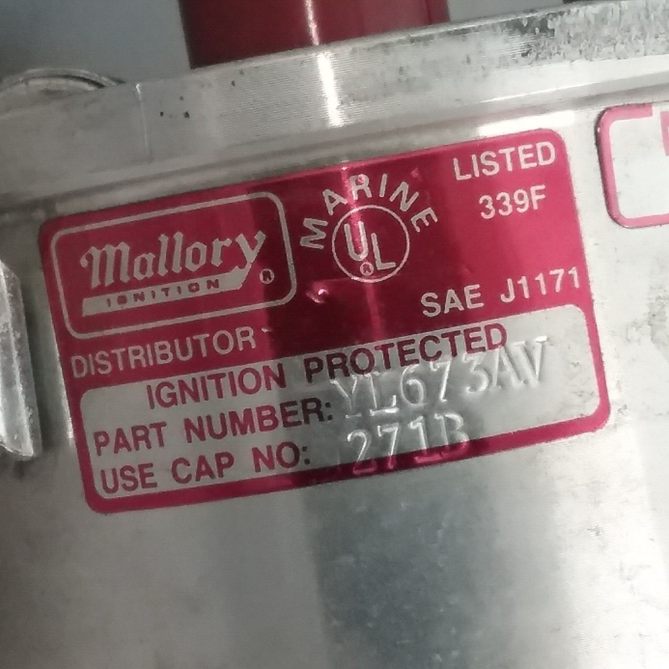MALLORY YL673AV Distributor Conventional Rotation GM 4 Cyl 124-140HP | eBay