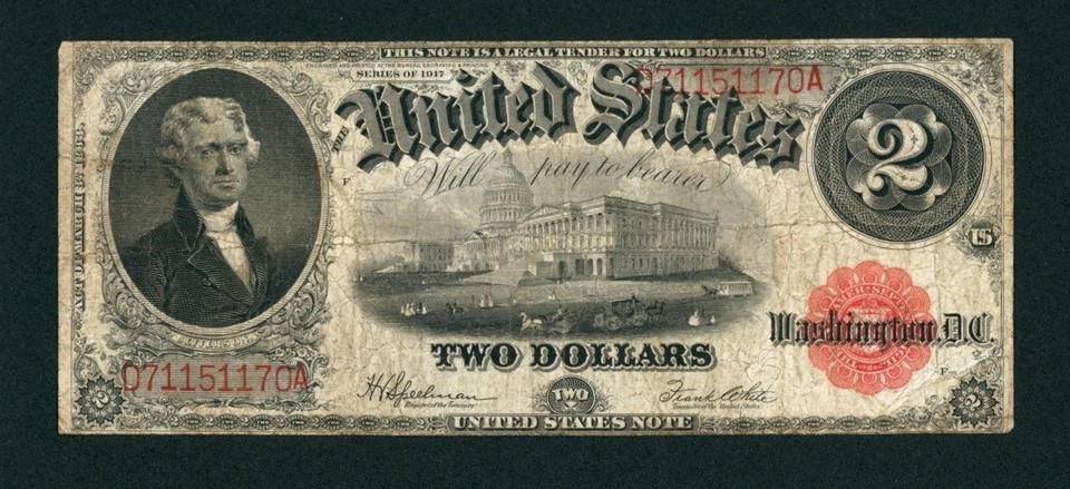 $2 1917 United States Note Legal Tender ** DAILY CURRENCY AUCTIONS | eBay