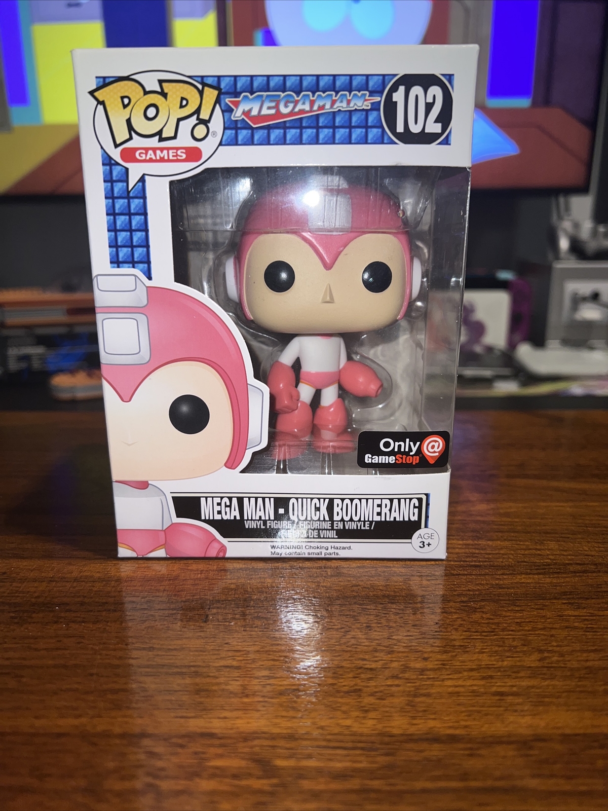 Funko Pop Games MEGA MAN Pink Quick Boomerang #102 Gamestop Exclusive ...