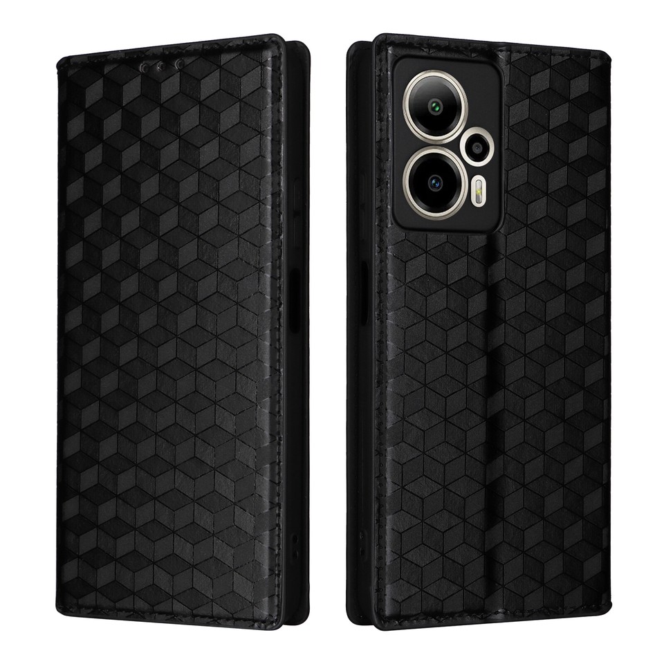 For AT&T Motivate Pro 5G Phone Case Fashion Grid Wallet Flip Leather ...