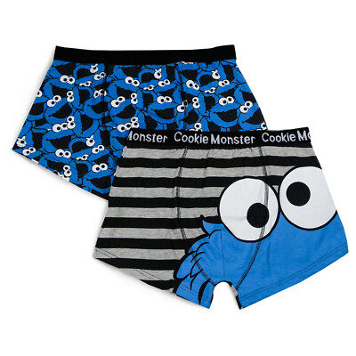 Mens 2 pack Cookie Monster Sesame St Boxer Shorts Deal Bargain ...