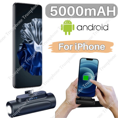 For Android Samsung iPhone 5000mAh Portable Charger Mini Power Bank ...