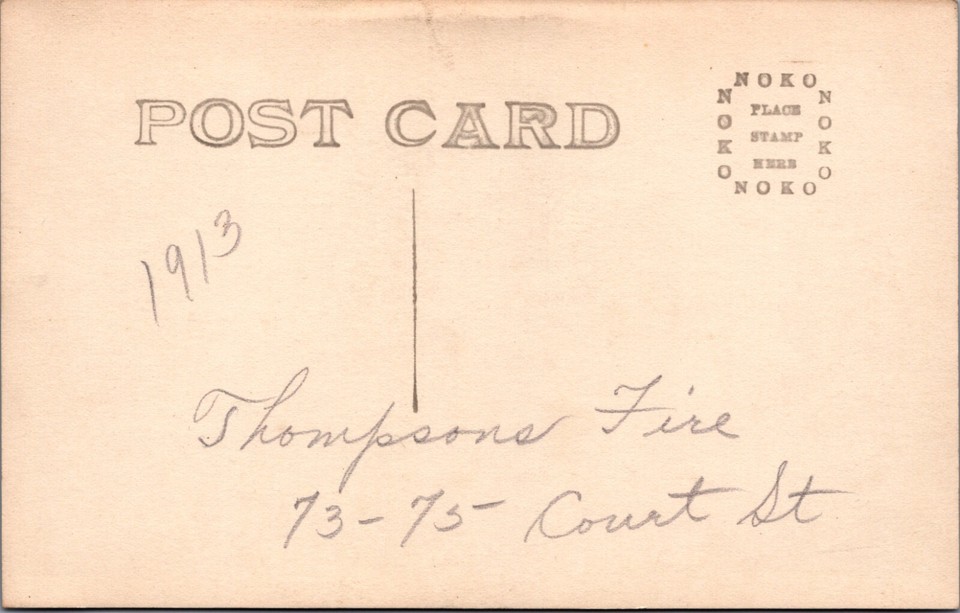 RPPC New York NY Binghamton 1913 Fire Disaster Ostrom's Cigar Store ...