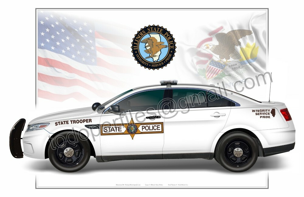 Ford Taurus Illinois State Police - Patrol Car Profile | eBay