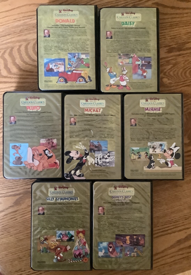 Walt Disney Cartoon Classics Limited Gold Edition: 7 Tapes(BETA, 1984 ...