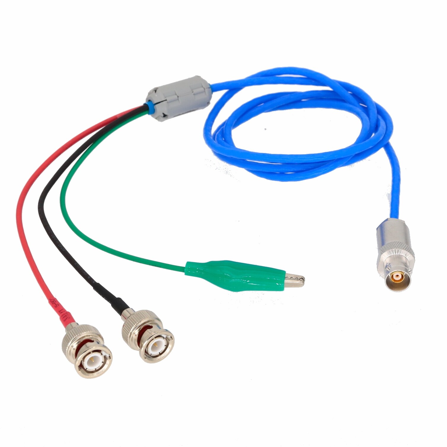 Triaxial 3-Slot TRB Jack to 2x BNC Male Alligator Clip Cable M17/176 ...