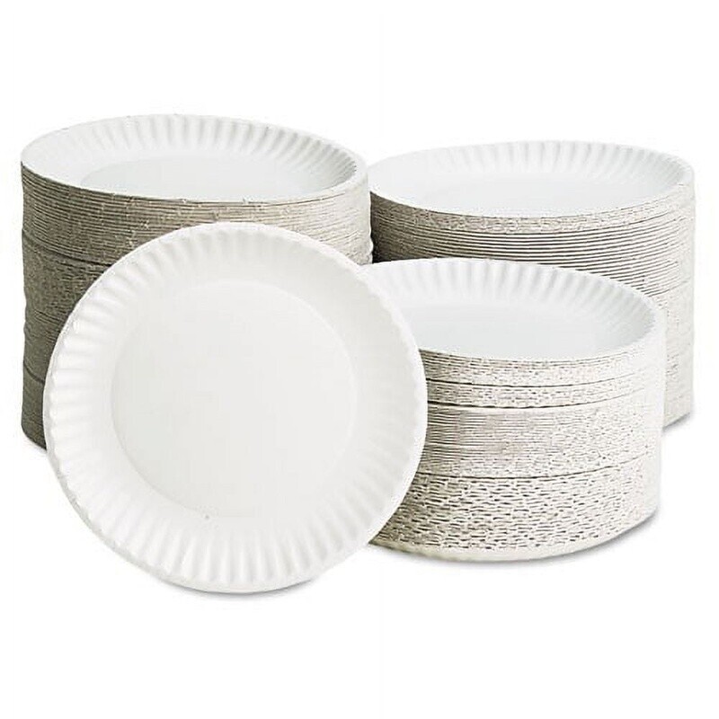 Microwave Safe Paper Plates 6 Inch Uncoated Disposable 100 Count Eco ...