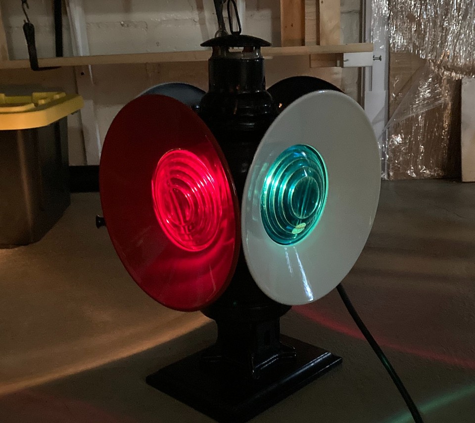Railroad Switch Lamp, Refurbished and Illuminated | eBay