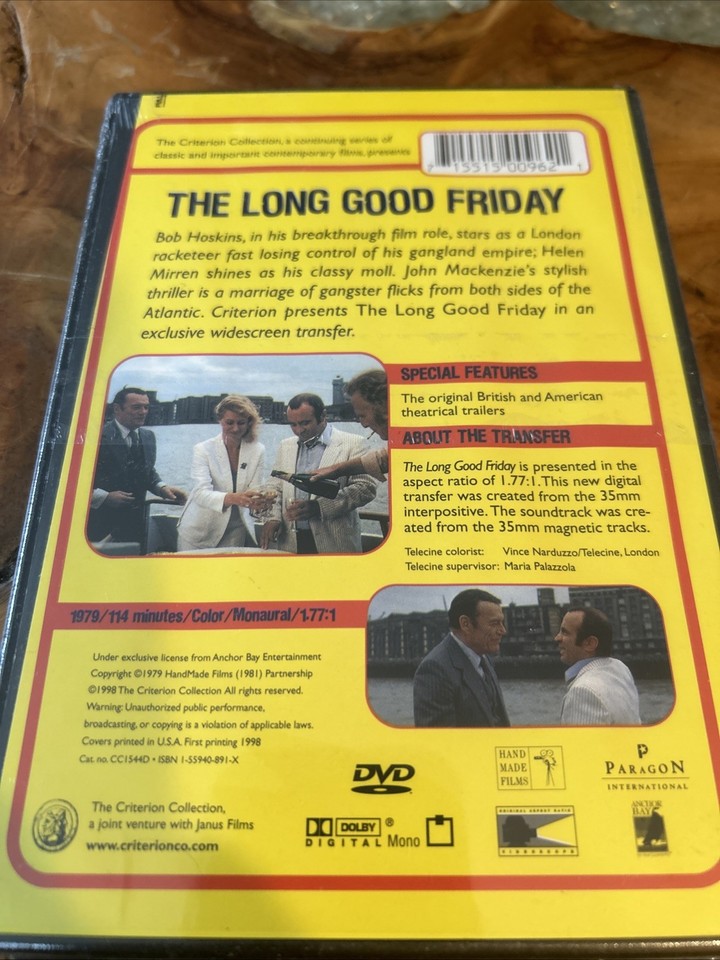 THE LONG GOOD FRIDAY (1980; Bob Hoskins, Helen Mirren) [Criterion DVD ...