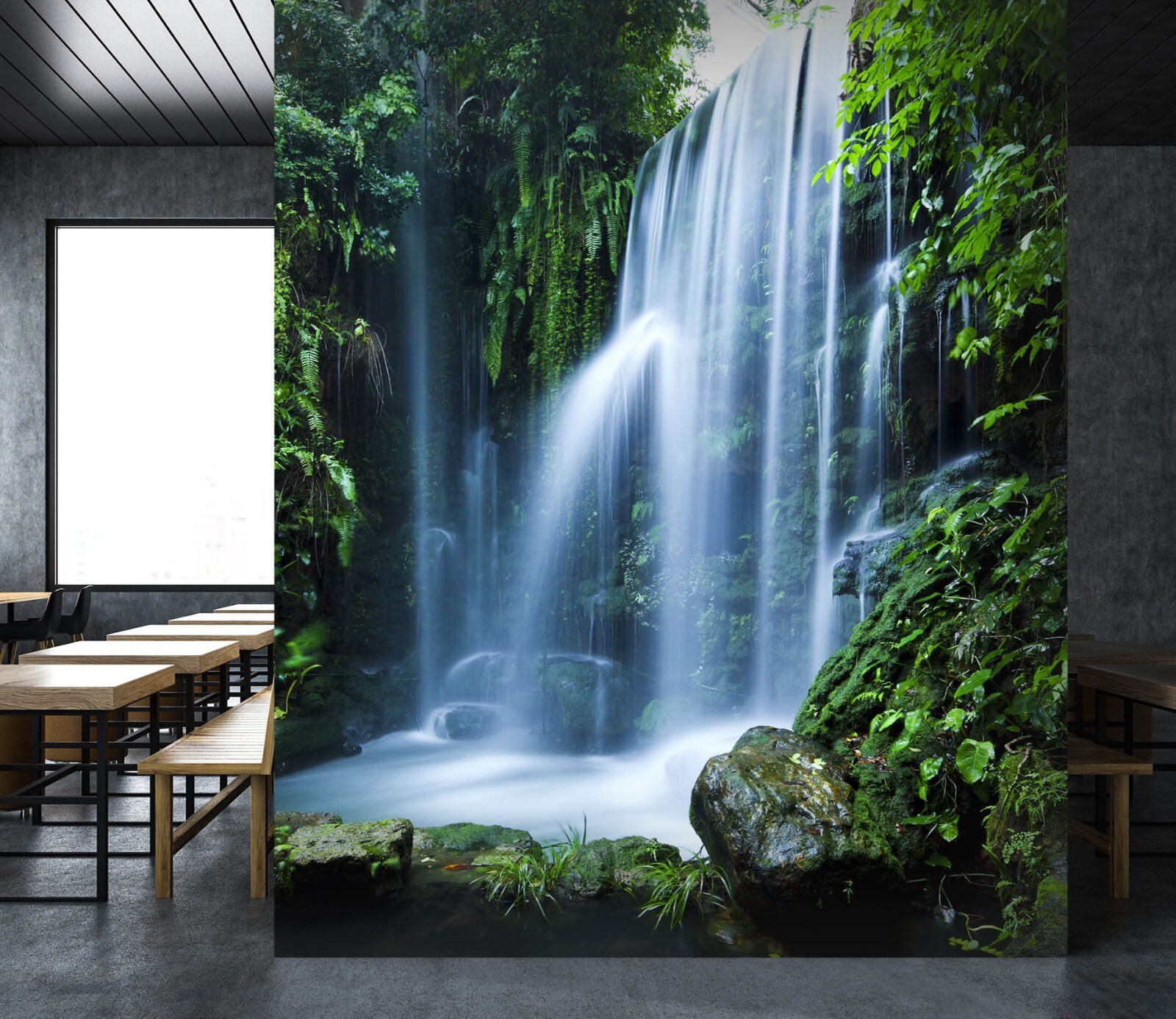 3D Cliff Waterfall 1459 Wallpaper Mural Wall Print Wall Wallpaper ...