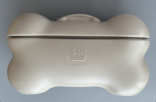 Pet Zone Plastic Blow Mold Dog Food Container Bone Bin 2 Piece 17" x 8 ...