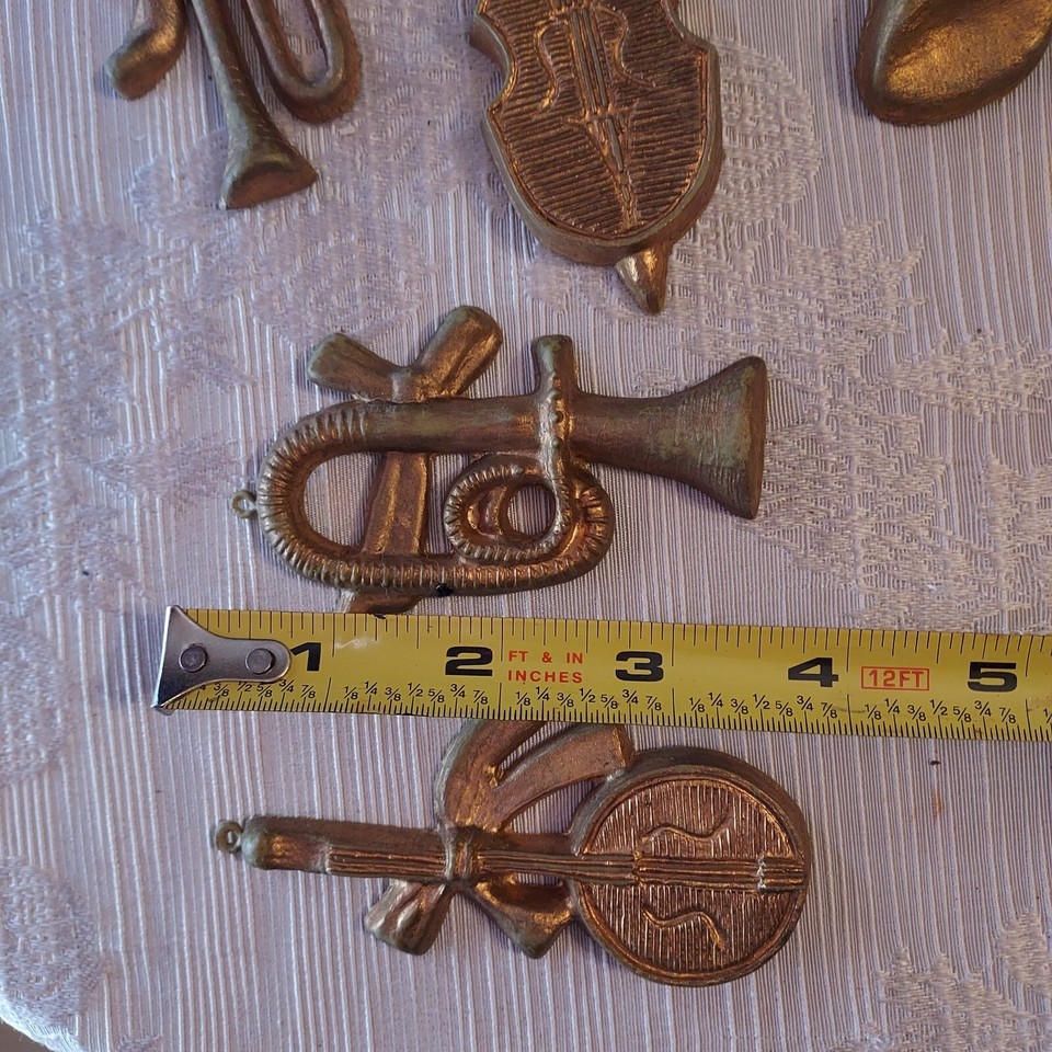 Vintage Plastic Musical Instrument Motif Christmas Ornaments Hong Kong ...