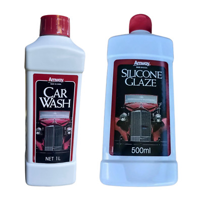 Amway Car Wash 1L & Silicone Glaze Auto Polish 500 ml Car Care Set FREE ...