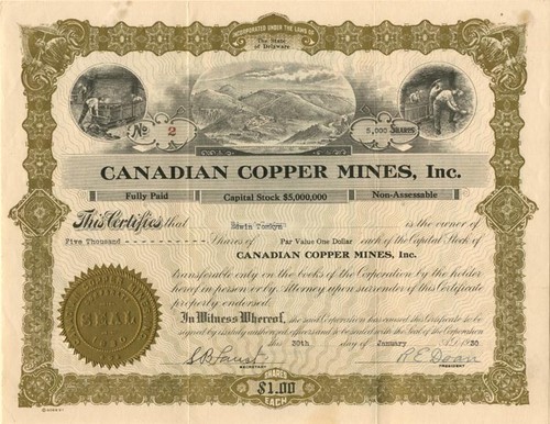 Canadian Copper Mines, Inc. - Mining Stocks | eBay