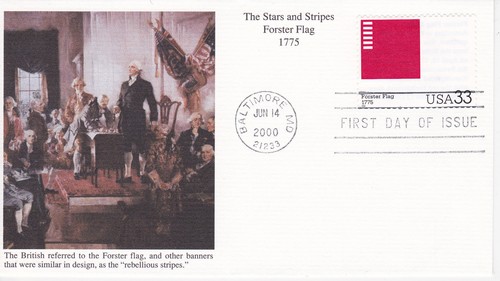 MYSTIC STAMP FDC - 2000 THE STARS AND STRIPES - FORSTER FLAG 1775 SCOTT ...