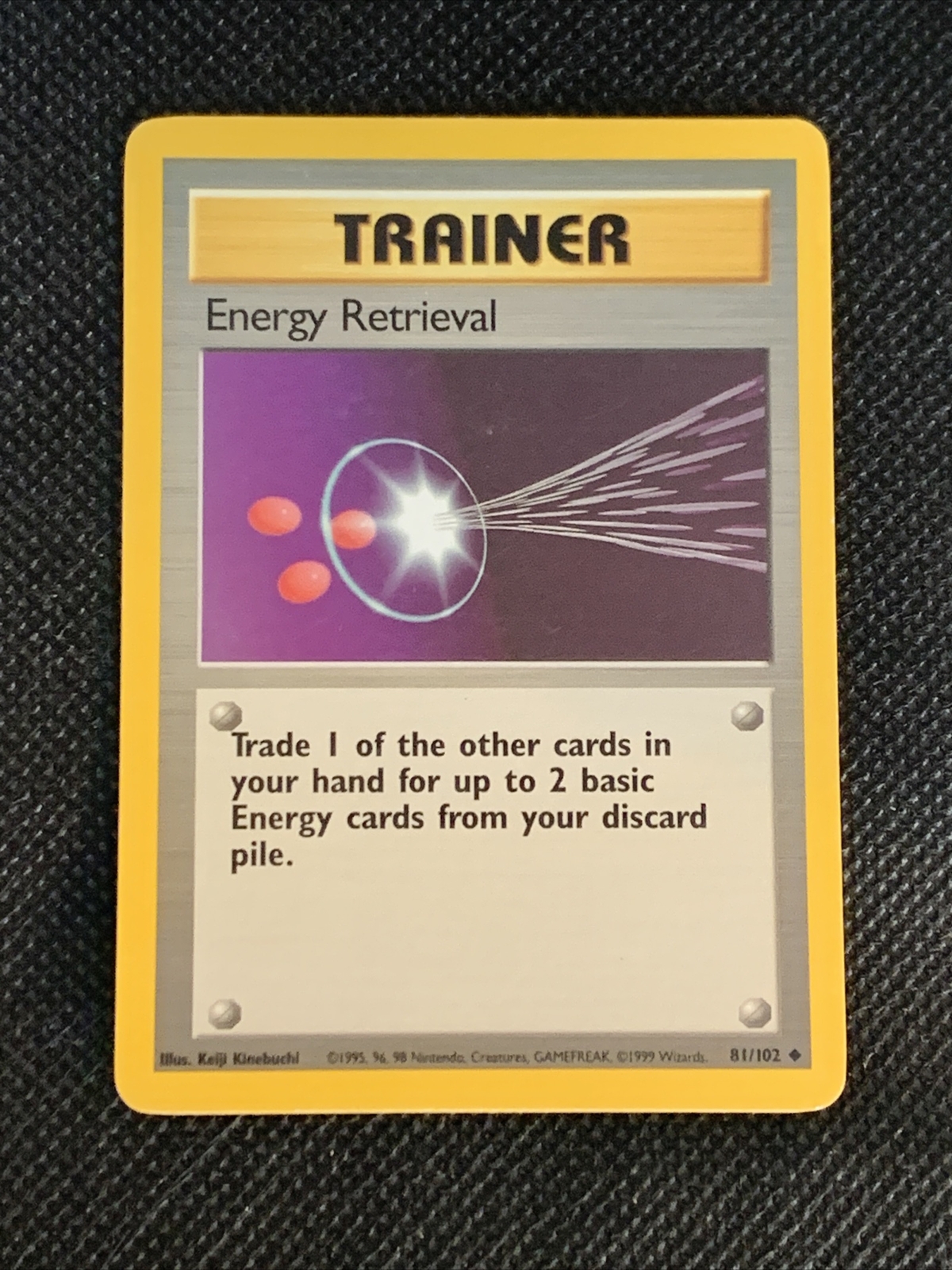 Pokémon TCG Energy Retrieval Base Set 81/102 Regular Unlimited Uncommon ...