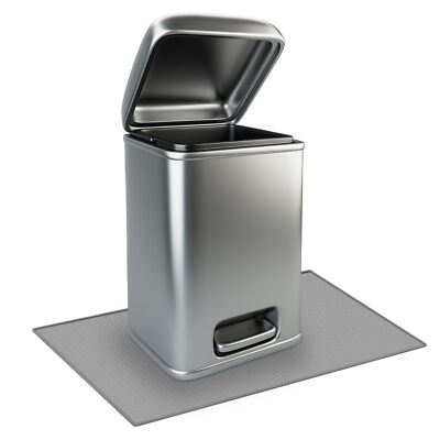 Waterproof Silicone Trash Can Mat Under Garbage Can Mat for Kitchen, 11 ...