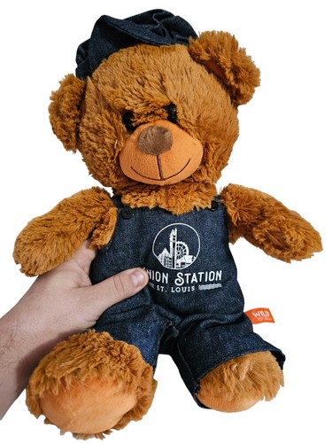 Wild Republic St. Louis Union Station Train Conductor Brown Plush Bear ...