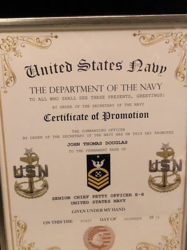 SENIOR CHIEF PETTY OFFICER (E-8) U.S. Navy ~ Commemorative Promotion ...