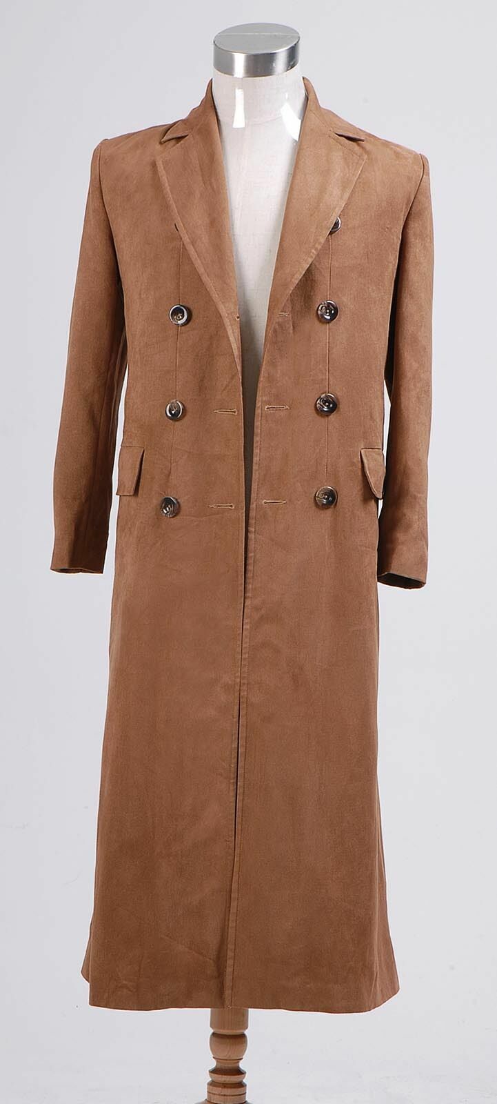 10th Who is Doctor Dr. Brown Long Trench Coat Cosplay Costume Brown ...