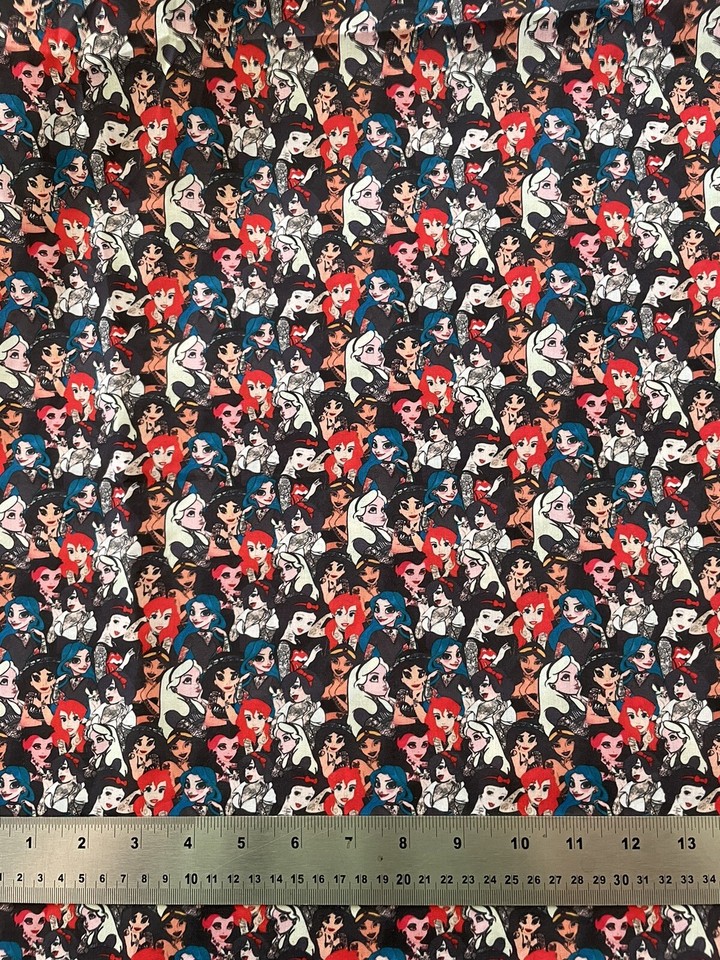 FQ DISNEY PRINCESS REBEL TATTOO ALICE ARIEL SNOW WHITE POLYCOTTON ...