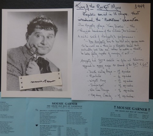 PAUL MOUSIE GARNER signed 1.5x5 address label '00s comes with a REPRO ...