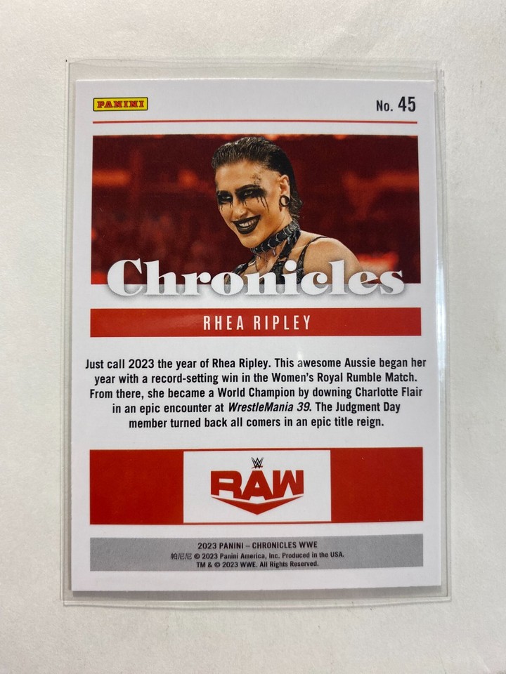 Rhea Ripley 2023 Panini Chronicles WWE #45 Card | eBay