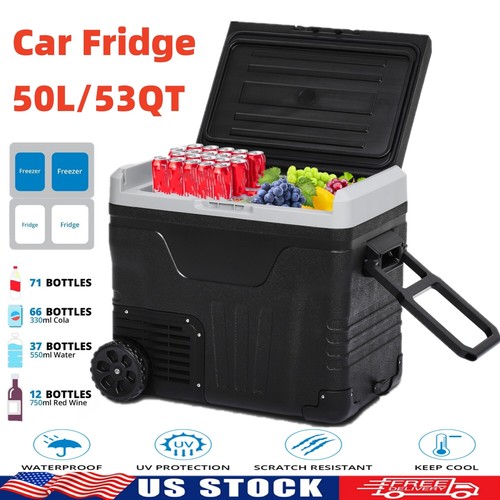 Portable Freezer 53QT Electric Cooler 12V Refrigerator Car Fridge Camp ...