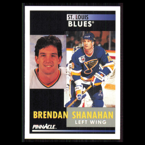 Brendan Shanahan #41 1991 Pinnacle St. Louis Blues Hockey Card NHL NM ...