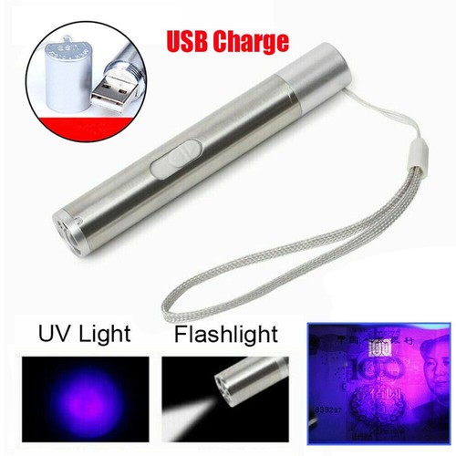 2 Pcs Pet Cat Toy Led Pointer Pen Visible 2 in 1 Cat Pet Toy Red UV ...