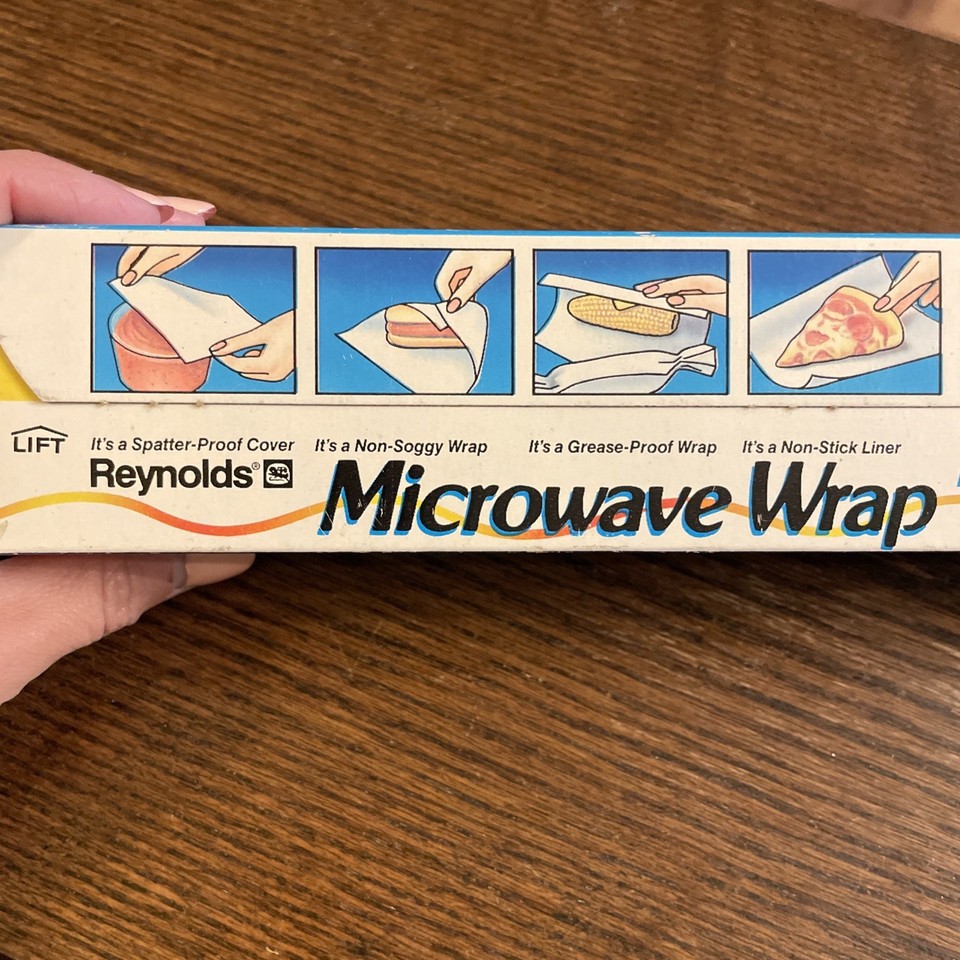 1 Roll Reynolds Microwave Wrap NOS 1990 50 Sq. Ft. Nonstick Cooking ...