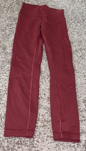 Lululemon Size 4 Red Reddish Colored Leggings Super Soft Stretch | eBay