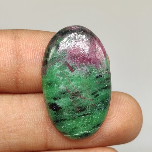 100% Natural green pink ruby zoisite cabochon ruby hand polish gemstone ...