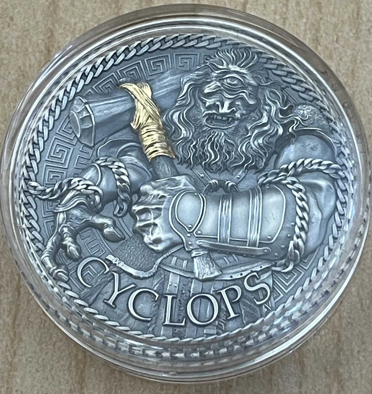 2022 Cameroon Great Greek Mythology CYCLOPS Antique 1 oz Silver Coin ...