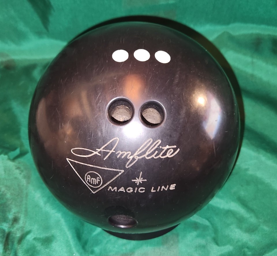 Vintage AMF Amflite Magic Line Bowling Ball 13 lbs Span 3 1/2 Inches | eBay