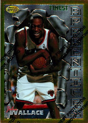 1996 NEW YORK KNICKS NBA Rookie Card JOHN WALLACE Topps Finest ...