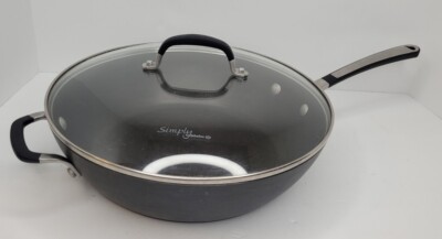 Calphalon 5 Qt 3.5" Deep Hard 12" Anodized Aluminum 1612 Deep Fryer W ...