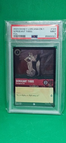 2023 Disney Lorcana En 1 Foil Sergeant Tibbs #124 PSA 9 MINT | eBay