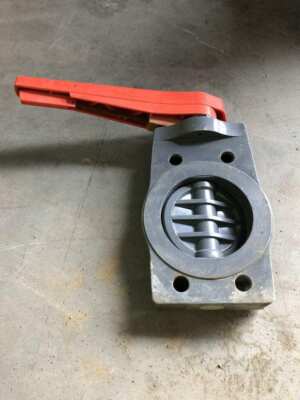 Georg Fischer +GF+ Type 367 6" PVC Manual 4 Lug Butterfly Valve DN150 ...