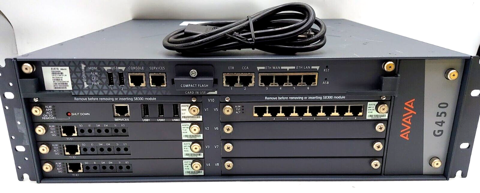 AVAYA G450 Media Gateway W/1X S8300.3XMM710B | 1X MM711 CARDS | eBay