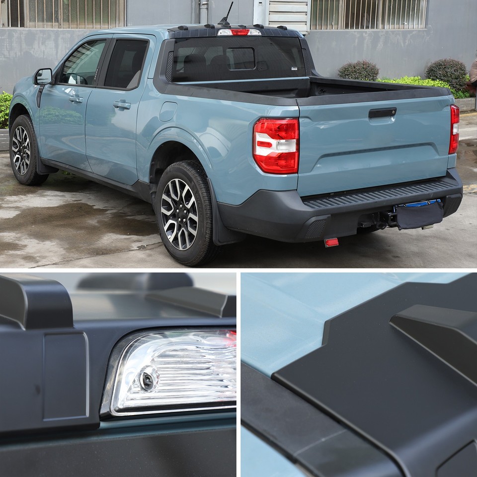 ABS Matte Black Rear Roof Protector Spoiler Wing Fits Ford Maverick ...
