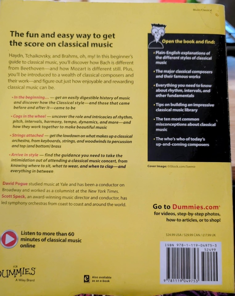 Classical Music for Dummies 2nd Edition Used in Classical Conversations ...