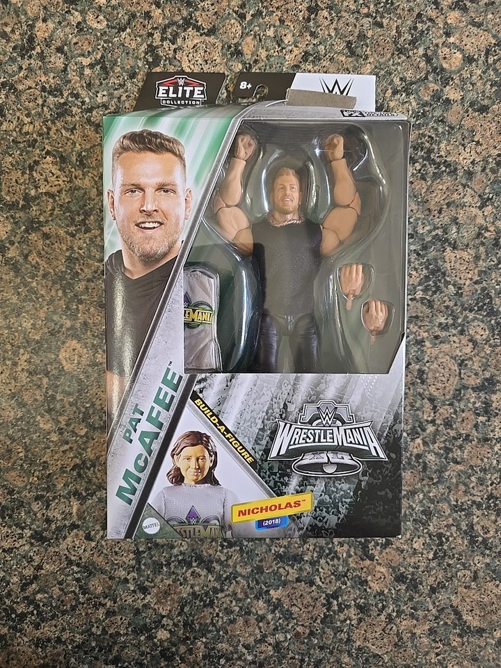 WWE Elite Wrestlemania Pat McAfee Build-A-Figure Nicholas 2018 Piece ...