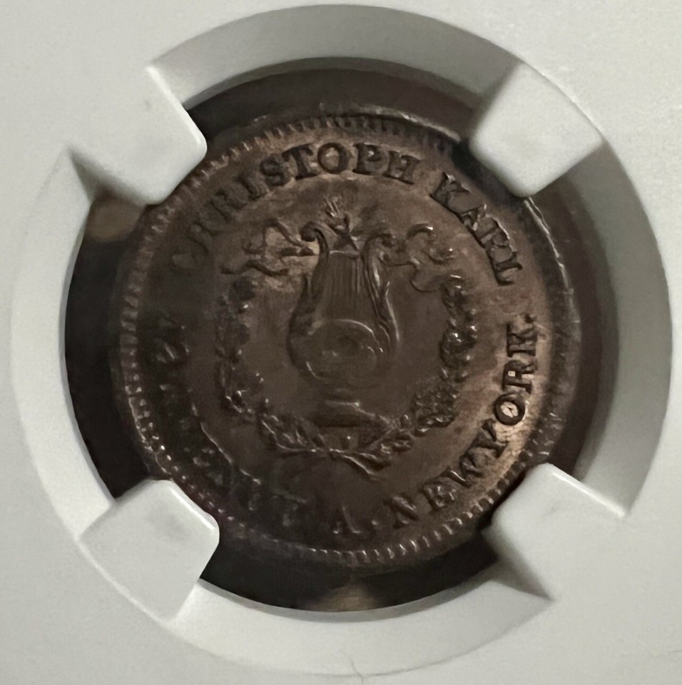 1863 Christoph Karl New York NY Civil War Token F-630AM-1A NGC MS 63 RB ...
